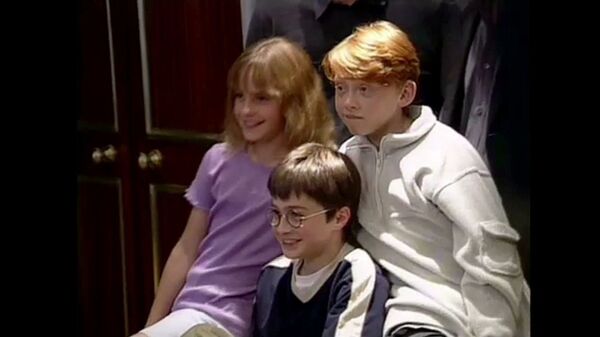 The first Harry Potter press conference where Daniel, Rupert and Emma ...